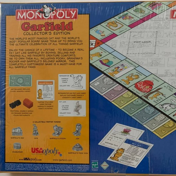 Hasbro | Games | Vintage Monopoly Garfield Collectors Edition Board ...